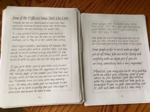 Reading and Handwriting - For Him and My Family